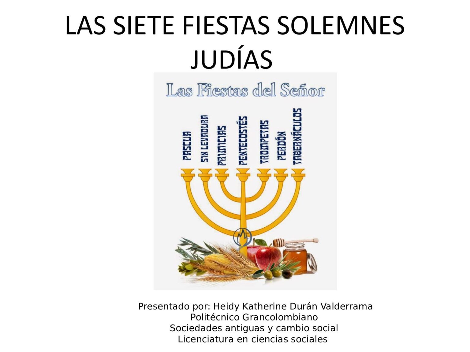 ¿Cuáles son las 7 fiestas solemnes?